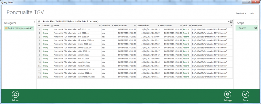 Power Query Power BI Pulsweb Romain Casteres